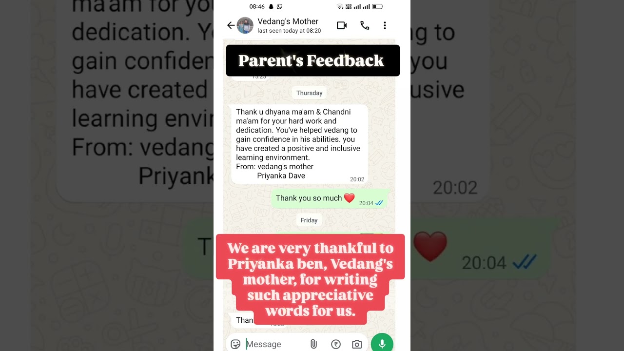 Parent's Feedback #parents #feedback #feedshorts #trending #trendingshorts #ahmedabad #viralshorts