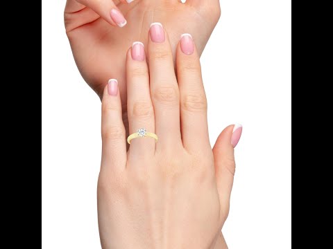 💍 Годежен пръстен от жълто злато 18k с диамант 0.80ct IGI | Модел M107