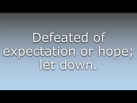 What does Disappointed mean?
