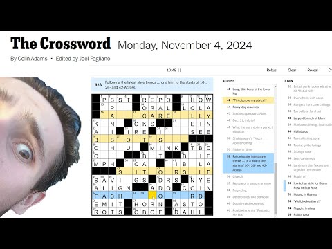 NYT Crossword - Mon November 04