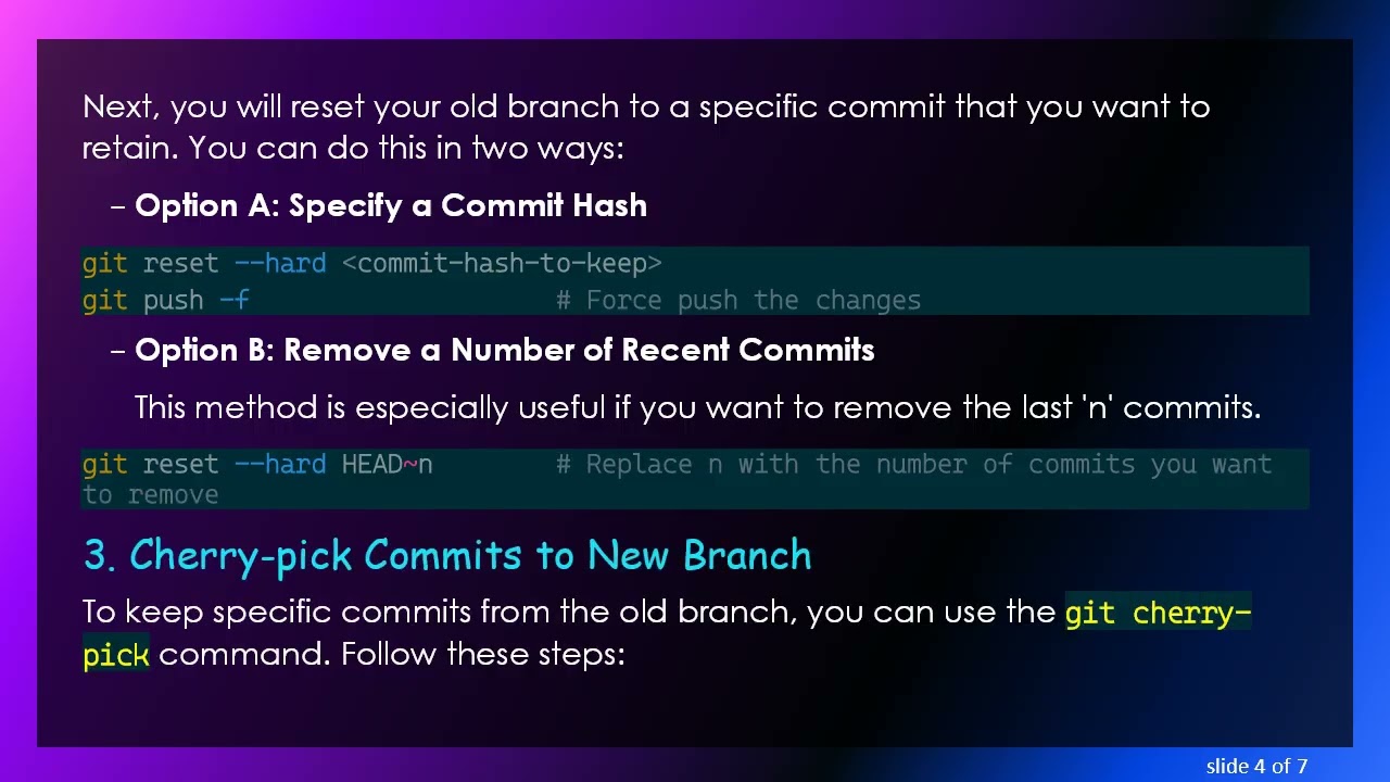 How to Remove Remote Commits on a Branch in GitHub
