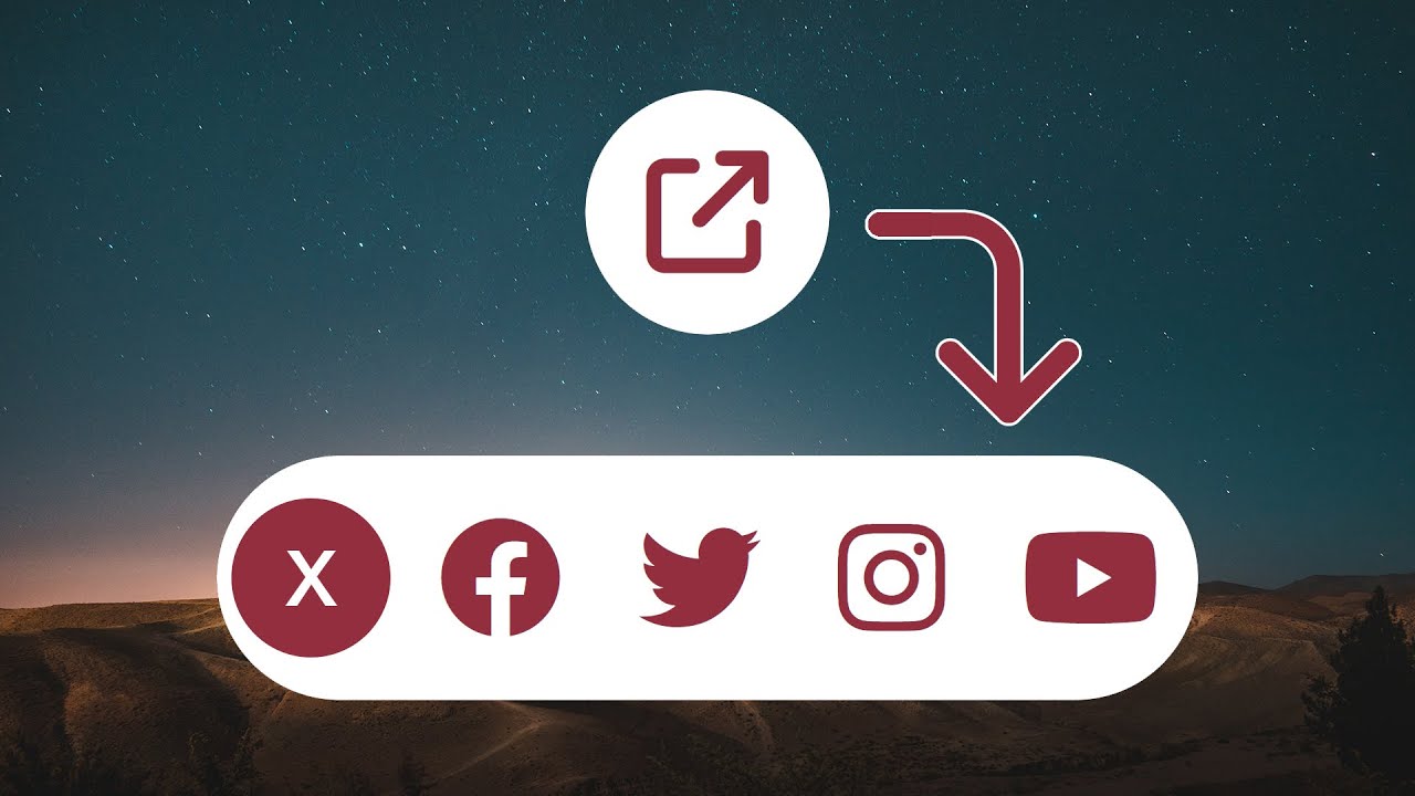 Expandable Share Button With Smooth Opening Animation (HTML & CSS & JavaScript)