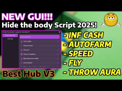 Roblox Hide the body Script GUI / Hack (INF CASH, AUTOFARM, THROW AURA, AND MORE)