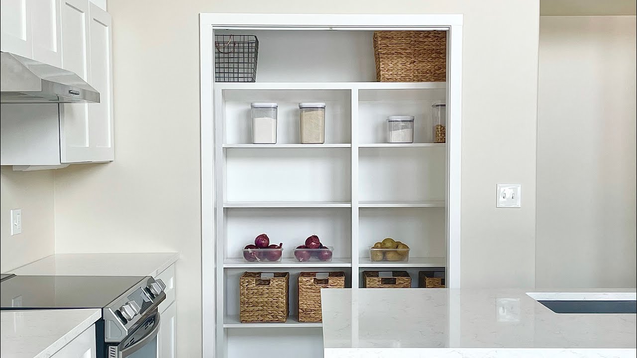 Built-In Pantry Shelving with a Corner