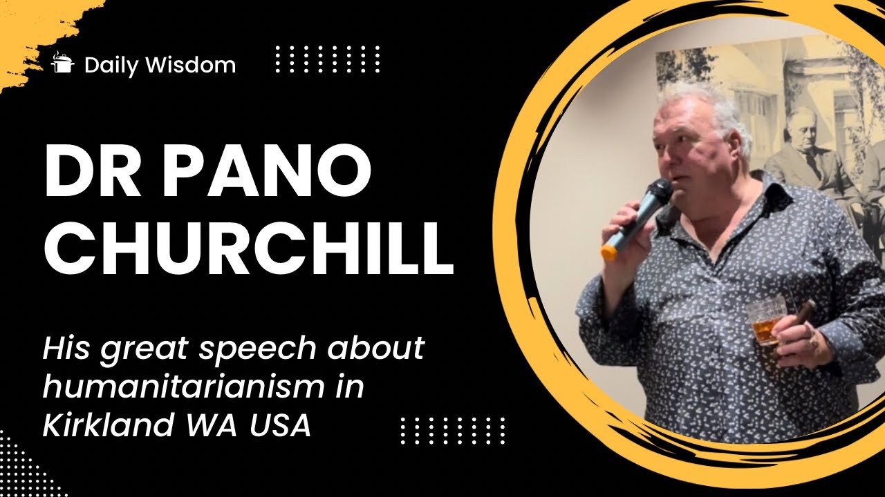 Dr Pano Churchill delivered a speech about his passion for humanitarianism on July 20th 2024
