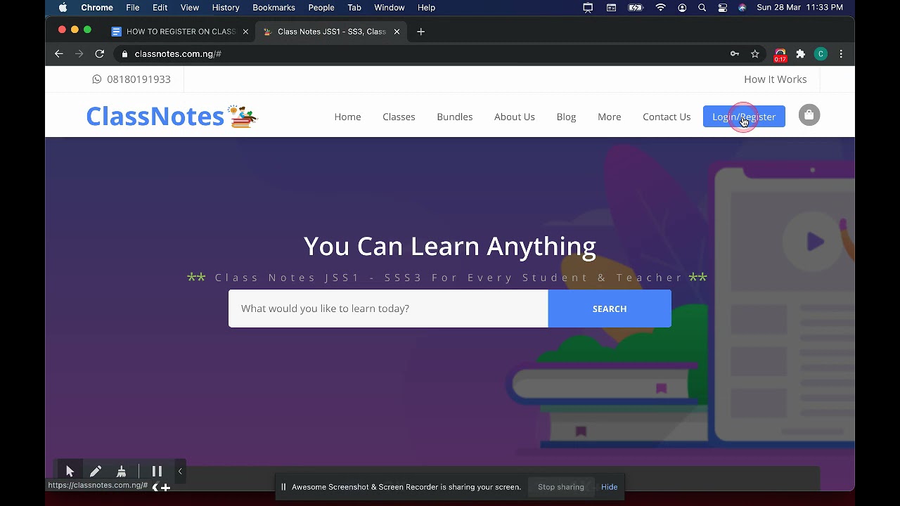 How To Register On ClassNotes.Com.Ng
