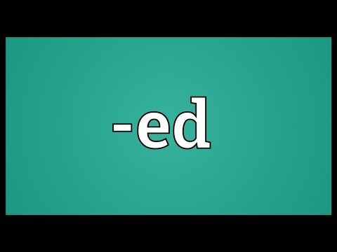 -ed Meaning