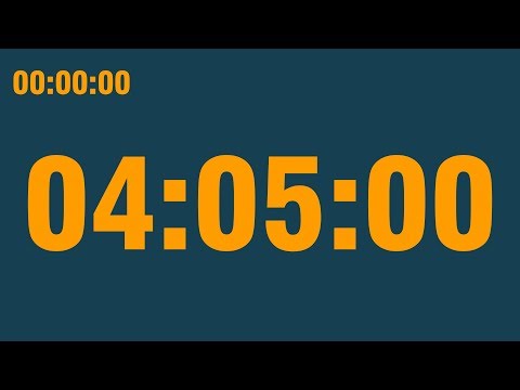 4 hour 5 minute timer (with end alarm, time elapsed and progress bar)