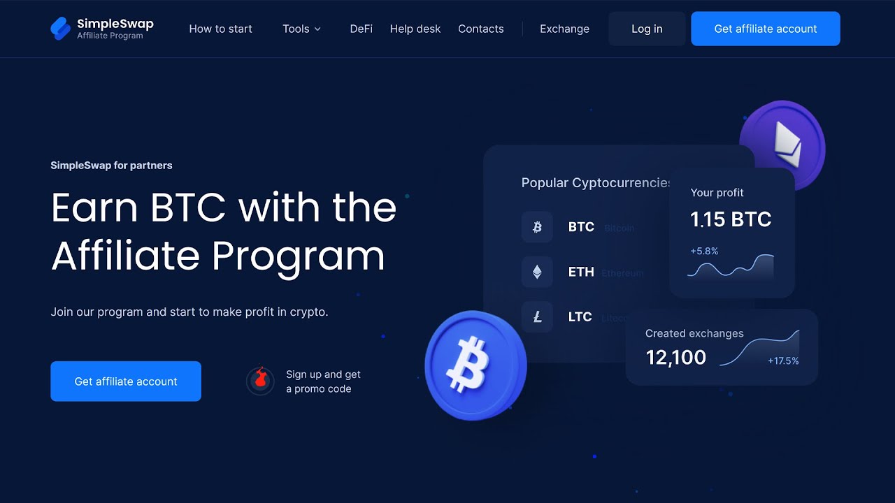 Introducing SimpleSwap's new Affiliate tool - DeFi API