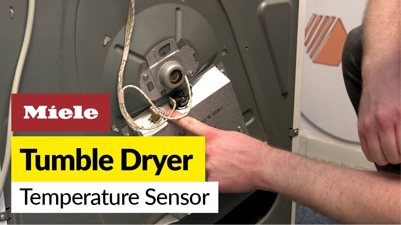 How to replace the temperature sensor on a Miele tumble dryer