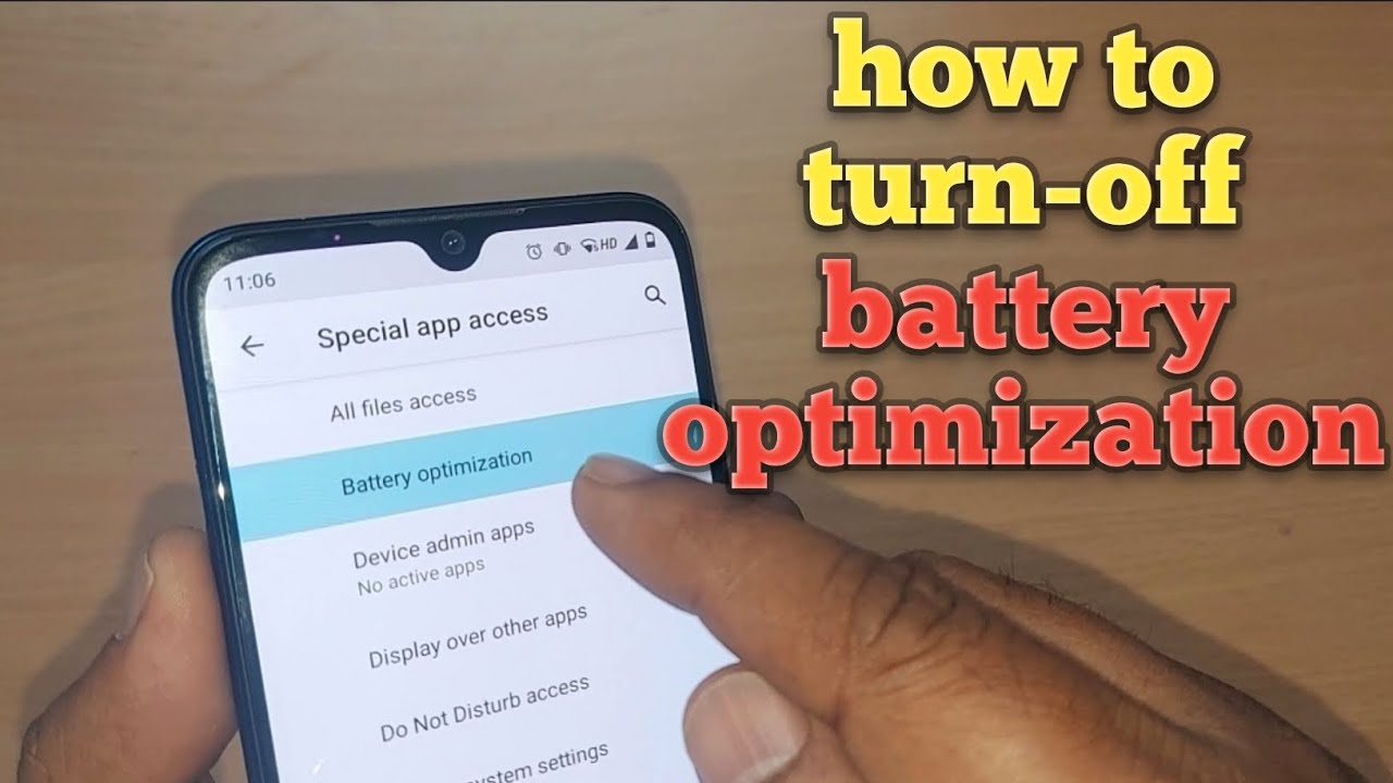 how to turnoff battery optimization