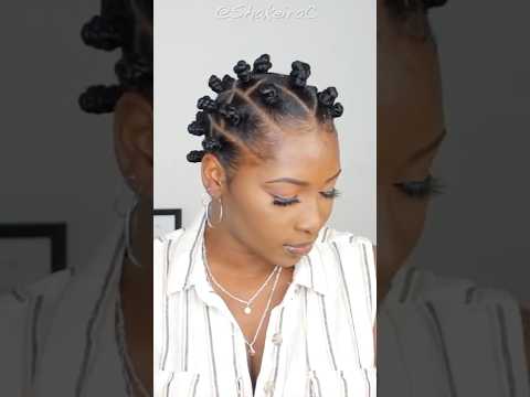 Super Neat BANTU KNOTS Hairstyle on your short Natural hair? Ladies would you try this☝🏾☝🏾 ?