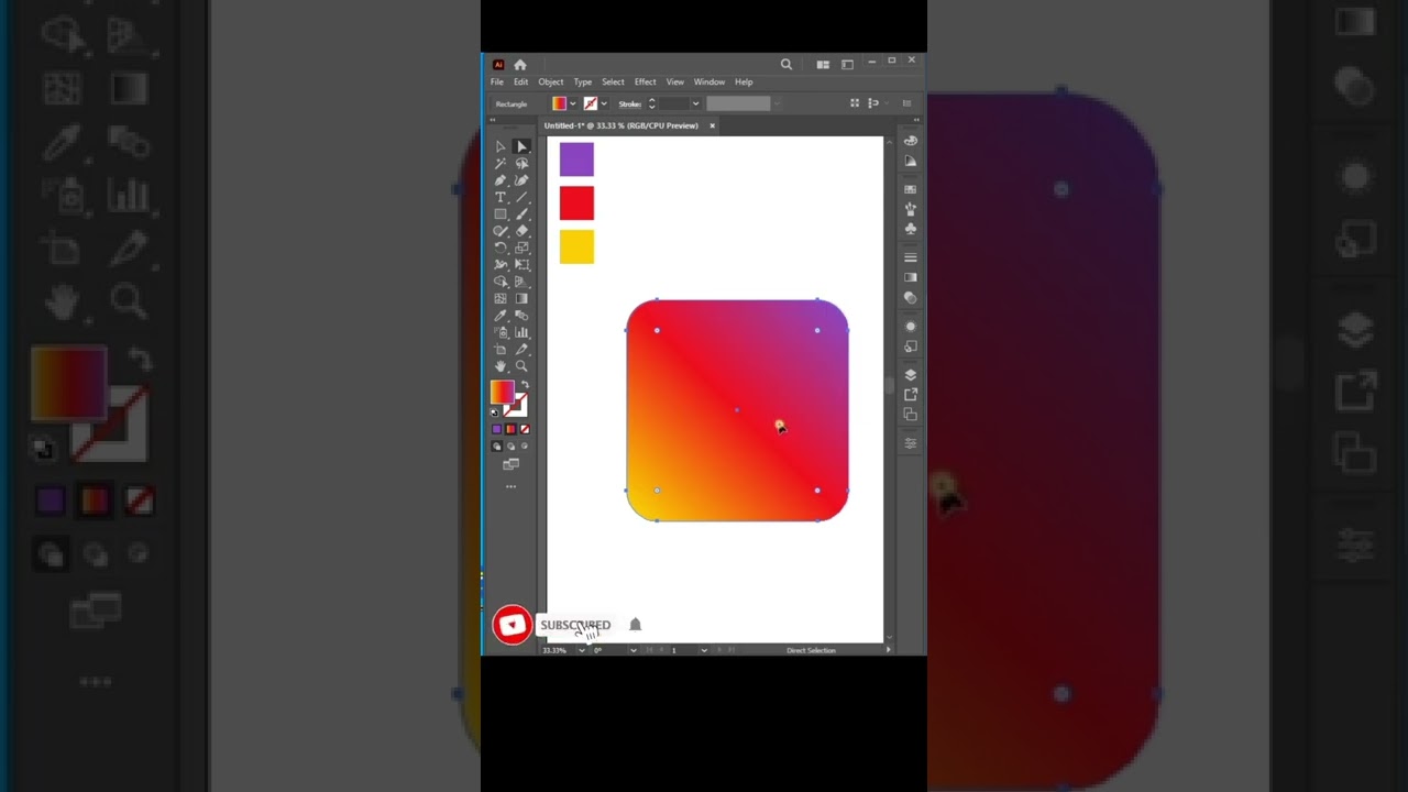 Instagram Logo | Short illustrator Tutorial #tutorial #illustrator  #shorts