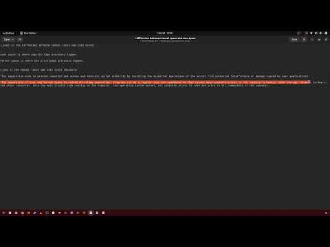 491 what is the difference between user space and kernel space?
