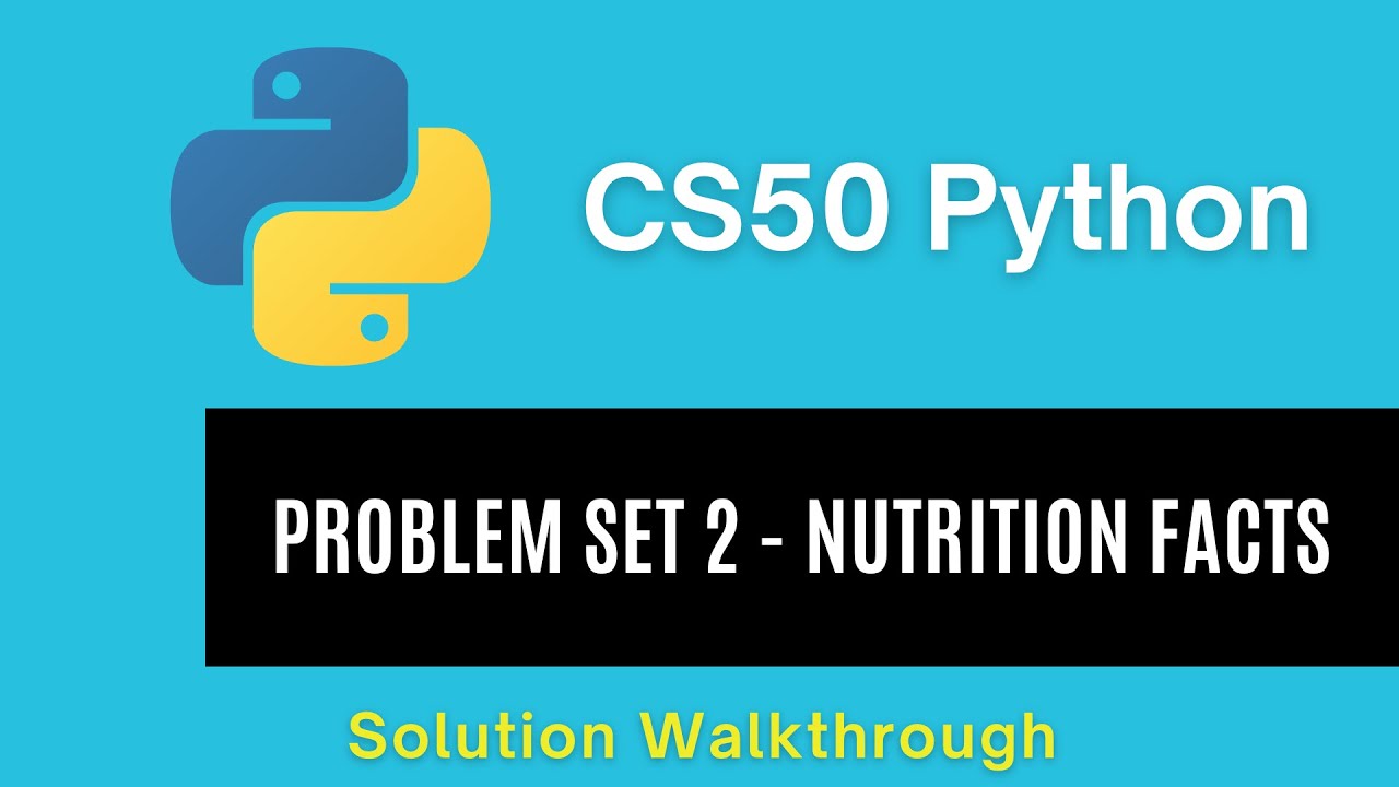 CS50 Python 2025 – Problem Set 2: Nutrition Facts | Full Solution