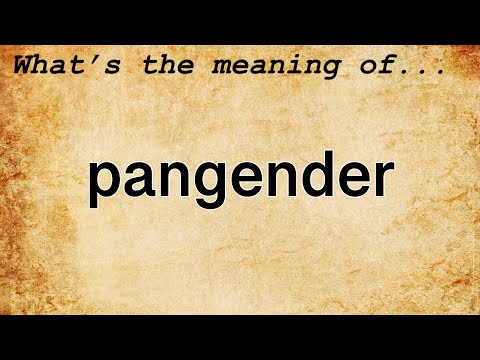 Pangender Meaning : Definition of Pangender