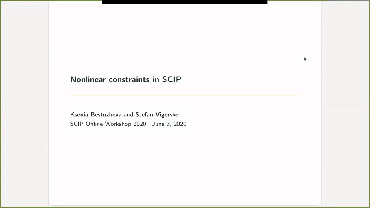 Question and Answer Session - MINLP