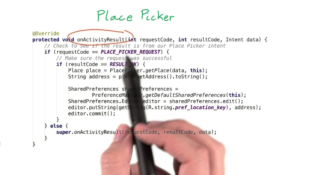 Current Location with Place Picker API
