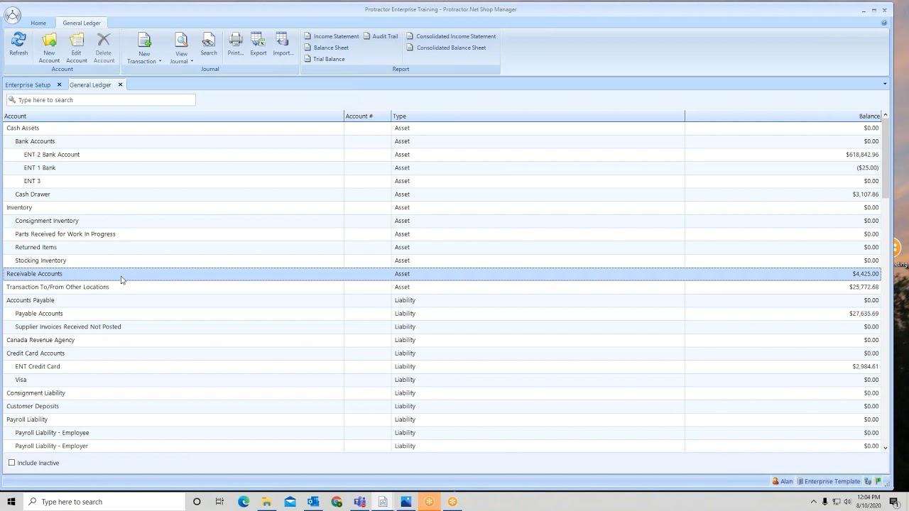 Enterprise - Setup - Ledger Settings