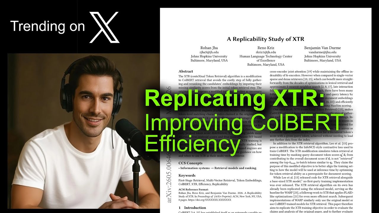 Replicating XTR: Improving ColBERT Efficiency