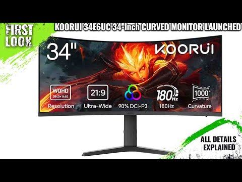 KOORUI 34E6UC 34-Inch 180 Hz Curved Monitor Launched - Explained All Spec, Features And More