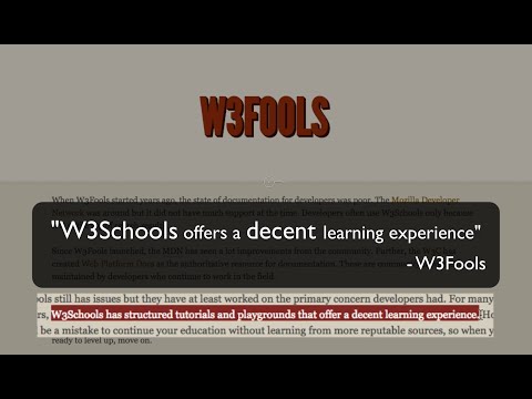 W3Schools is just... Better