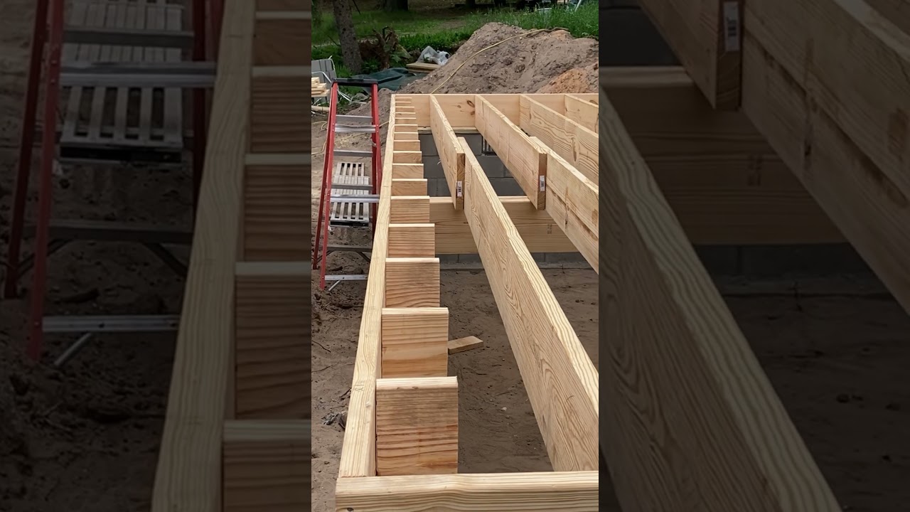 Framing the floor.#construction #building #addition #framing #subfloor