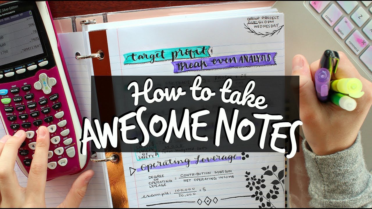 How to Take Awesome Notes! Creative Note-Taking Hacks