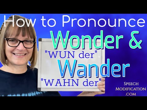How to Pronounce Wonder and Wander