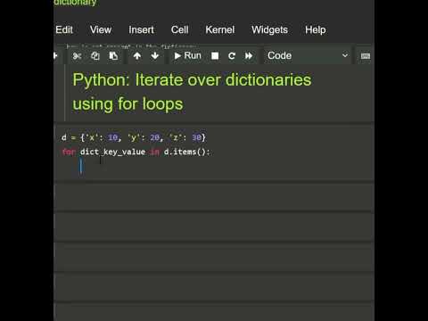 #python Iterate over dictionary using for loops || #coding