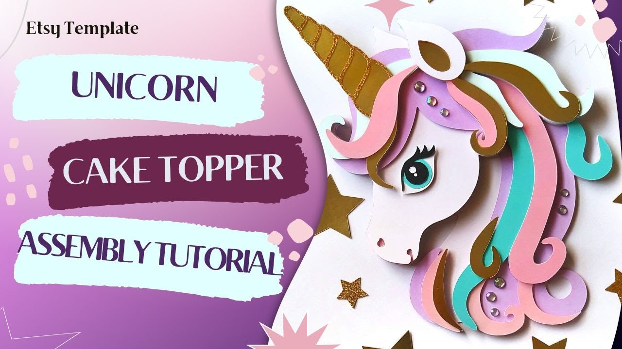 Unicorn Cake Topper Assembly Tutorial, Unicorn Head