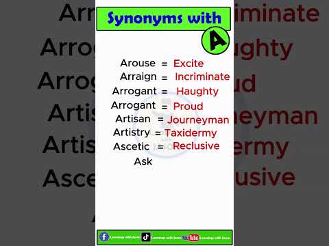 Synonyms start with letter A #006 #english #englishvocabulary