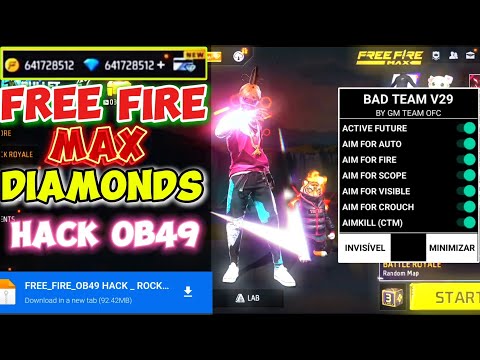 FREE FIRE MAX DIAMOND HACK || FREE FIRE NEW MOD MENU OB49 || UNLIMITED DIAMOND SCRIPT MOD APK 2025