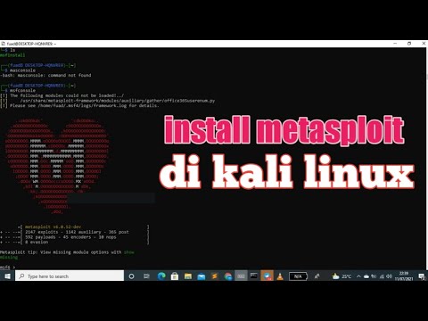 Cara Install metasploit di kali Linux 100% sukses