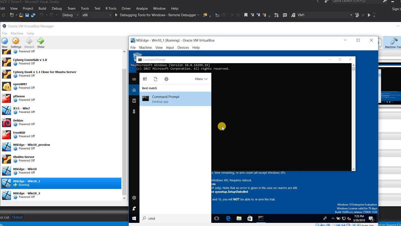 Reverse Engineering- Attach Windows Kernel Mode Debugger to Virtual Machine from Visual Studio