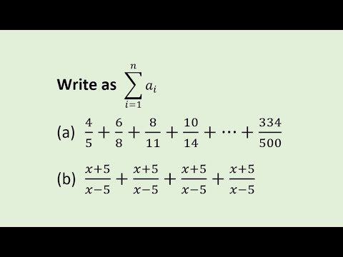 How to write in sigma (summation) notation