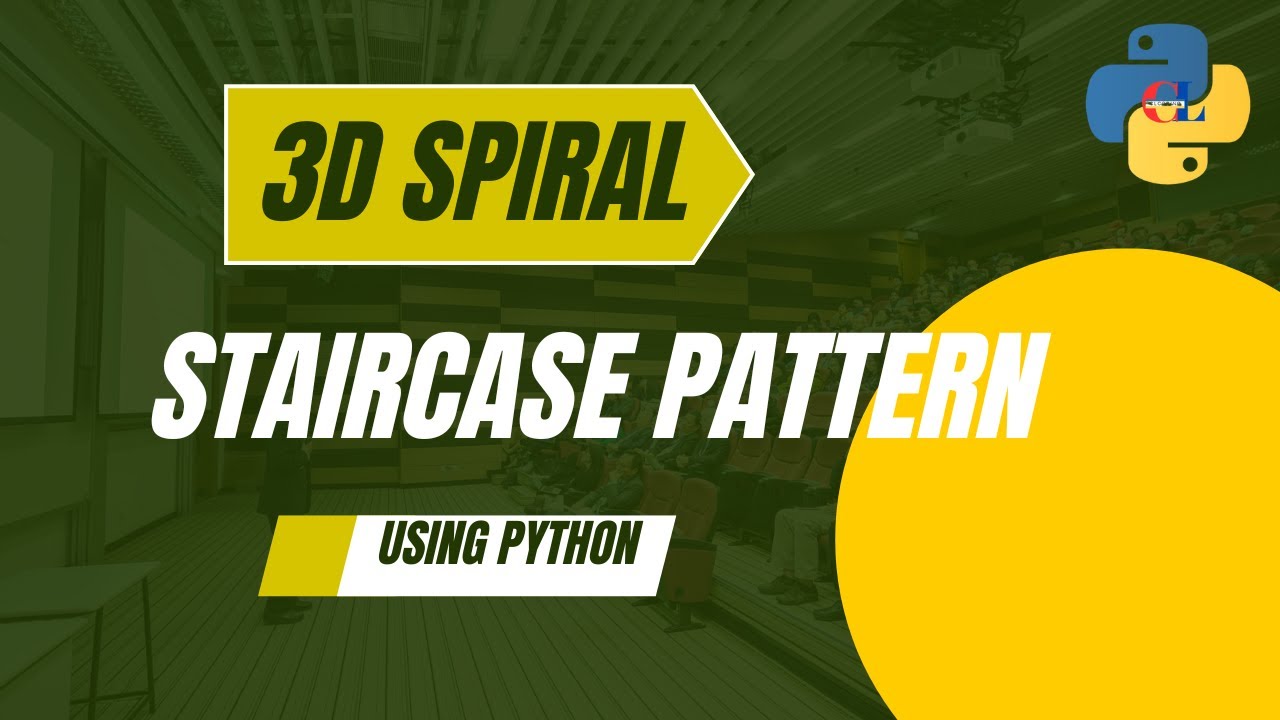 3D Spiral Staircase Pattern using Python