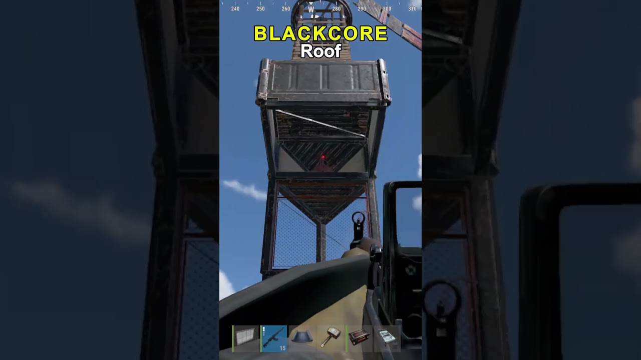 BLACKCORE - 2X2 BUNKER ROOF + 4 TURRET - Rust Base Design #rust #rustbase