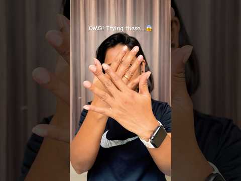 😱Tried Renee stick on nails| How to apply press on nails| fake nails #shorts #ytshorts 