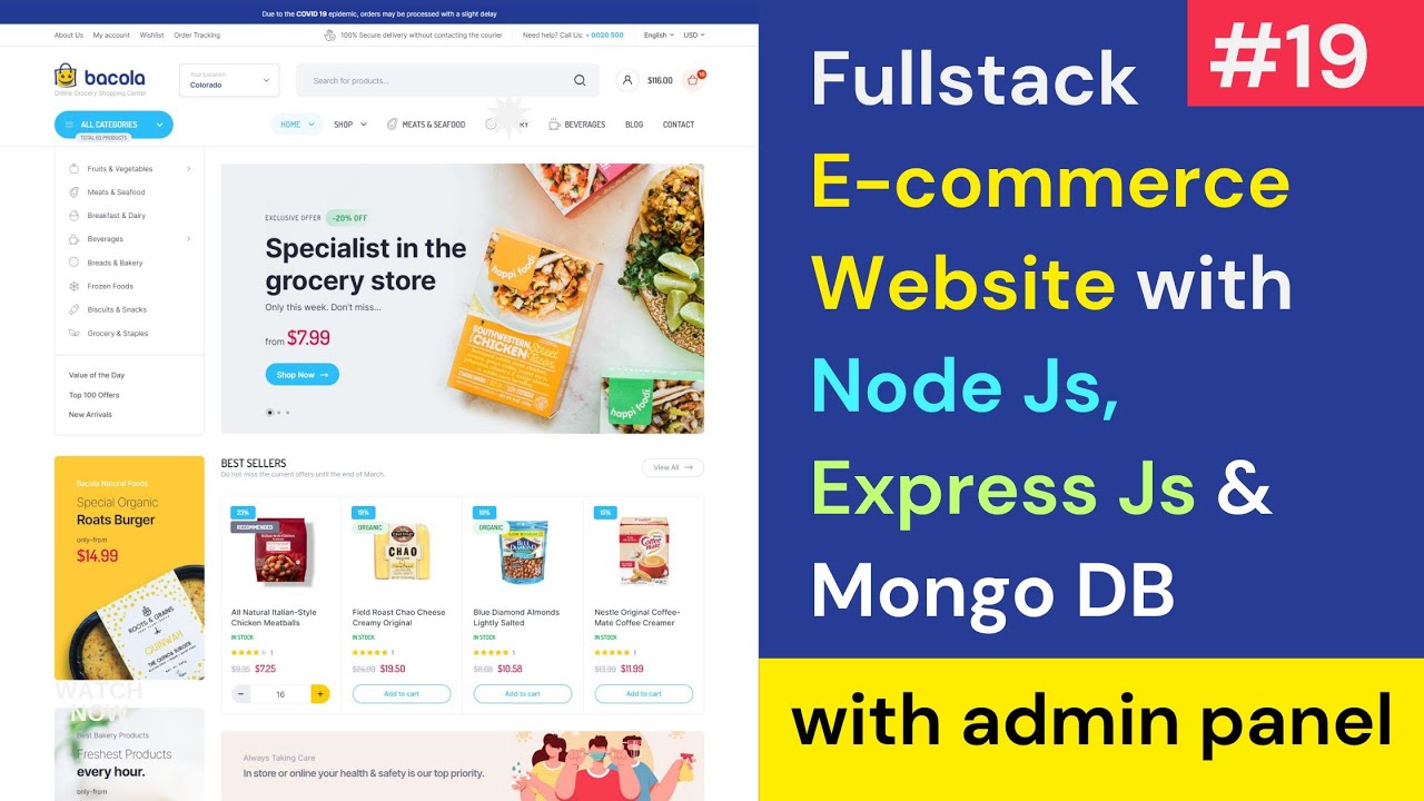 #19 Full Stack E-Commerce Website Using React JS, MongoDB, Express Js, Node Js , Material UI 2024  🔥