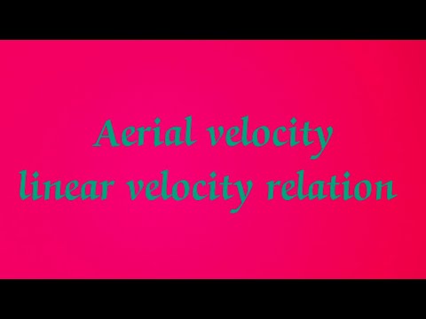 Aerial velocity/Rate of description of the sectorial area