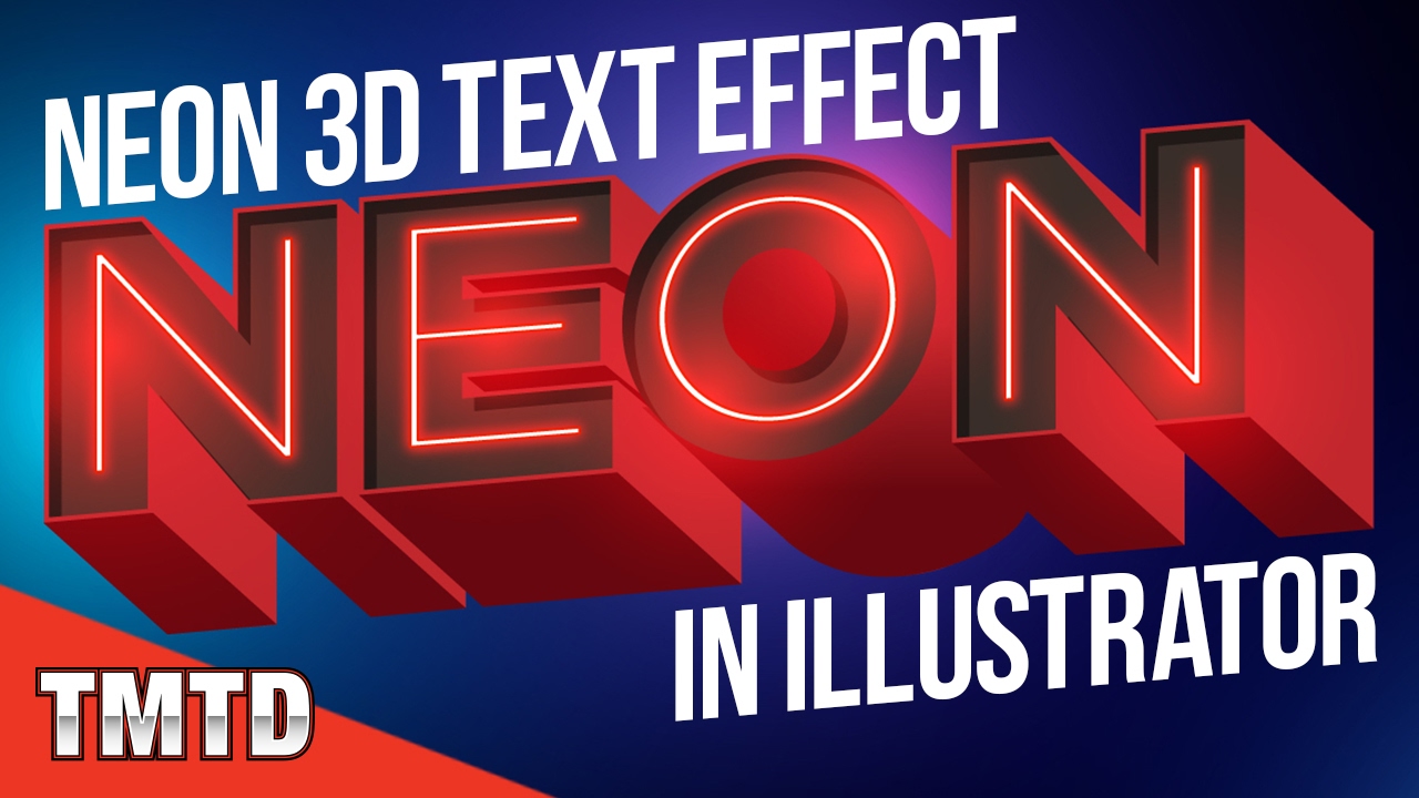 Illustrator Tutorials: Neon 3D Text Effect in Illustrator