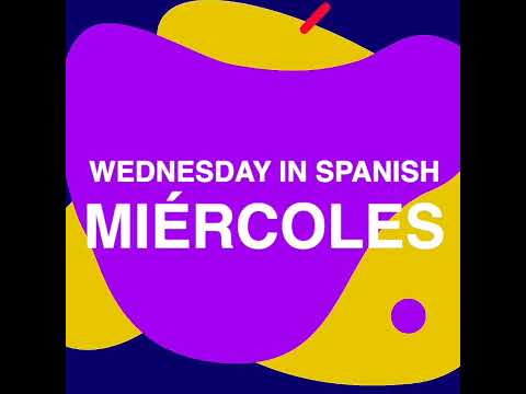 How to say Wednesday in Spanish #Shorts
