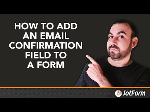 How to add an email confirmation field to a form