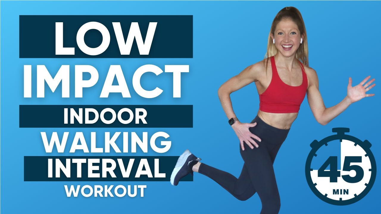 45 Minute Walk At Home. Low Impact Indoor Walking Interval Workout (Fat Burning Cardio!!!)
