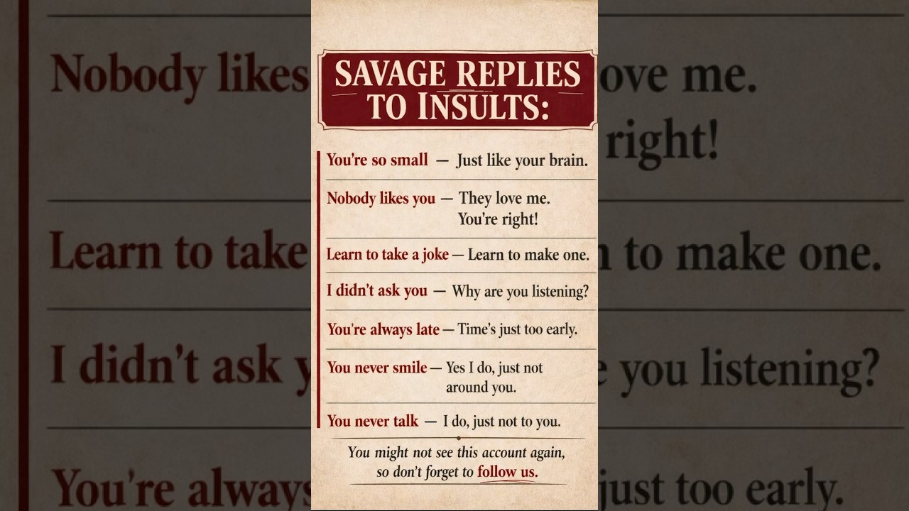 Make sure you are respected and Keep your aura intact. #shorts #viral #comebacks