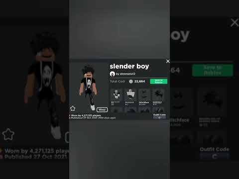Top 4 slender outfits | #roblox | #robloxoutfits