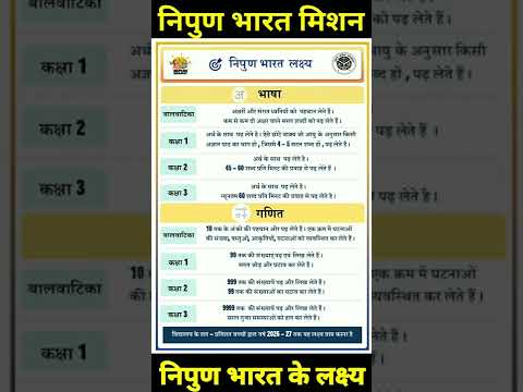 निपुण भारत मिशन के लक्ष्य|Nipun Bharat Mission Ke Lakshya #shikshavibhag #शिक्षाविभाग @shikshavibhag