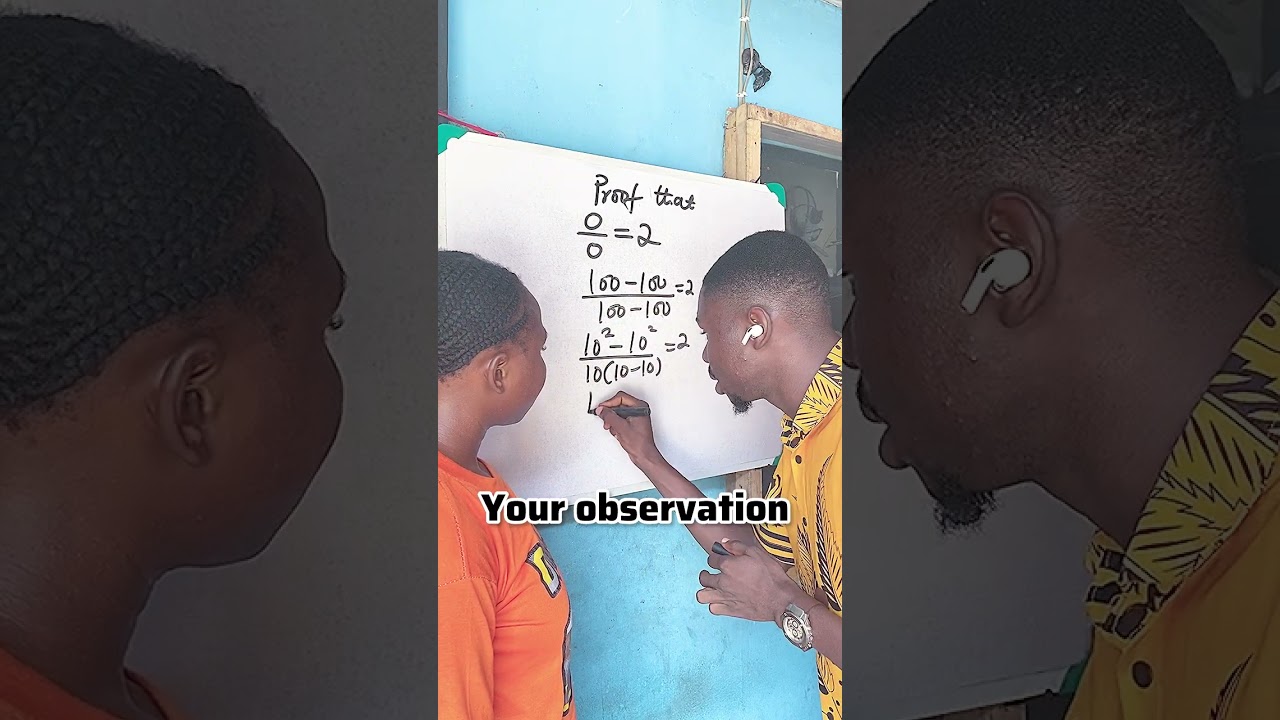 Proof that 0/0 is equal to 2 #maths #basicproblems #basicproblems