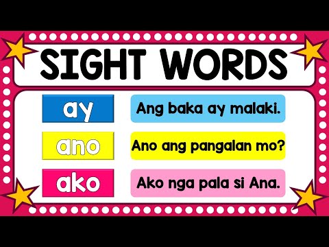 Mga Karaniwang Salita sa Filipino | Filipino Sight Words